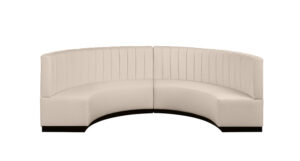 Curved Banquette White 2 Lg - Lavish Event Rentals