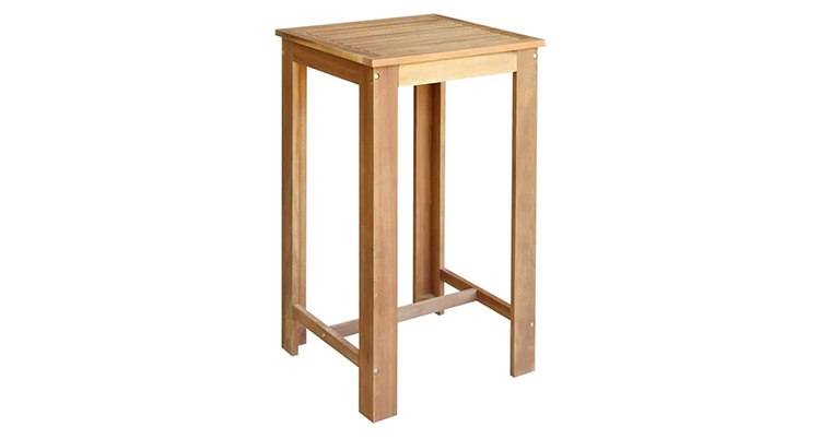 Teak Highboy Table |Miami Tables|Lavish Event Rentals