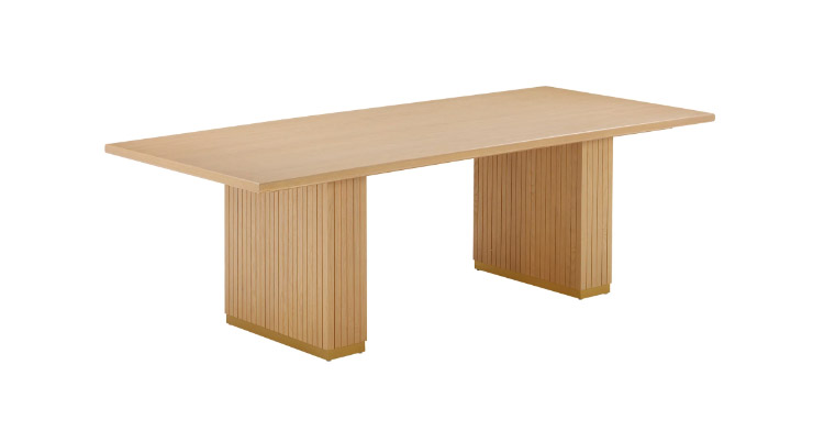 Chelsey Dining Table - Oak | Miami Dining Tables | Lavish Event Rentals